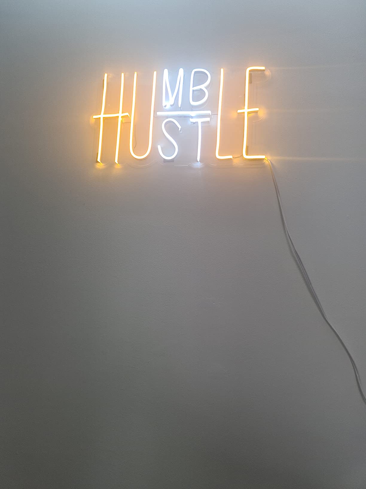 Buy Hustle LED Neon Sign for Wall Decor, Humble LED Neon Lights Party ...