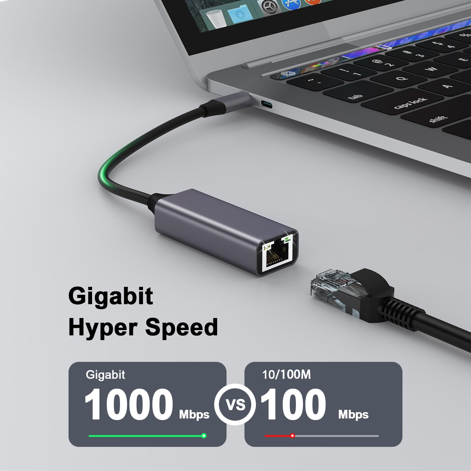 Snapklik.com : USB C To Ethernet Adapter, Portable 1-Gigabit Network ...