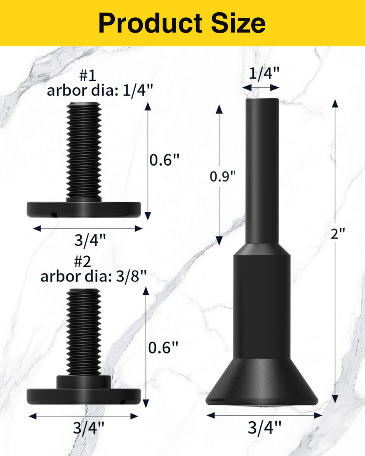 Snapklik.com : Cut Off Wheel Mounting Mandrel 1/4" & 3/8" Arbor Hole