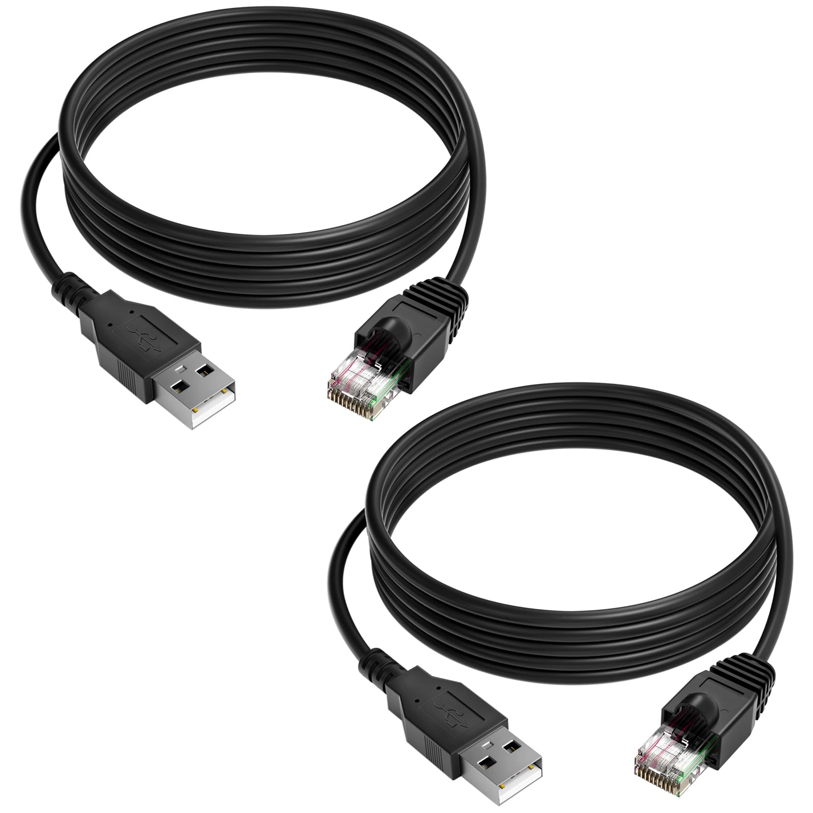 Amazon.com: (2PCS) 6FT USB to RJ50 10PIN 940-0127B 10P10C Cable for APC ...