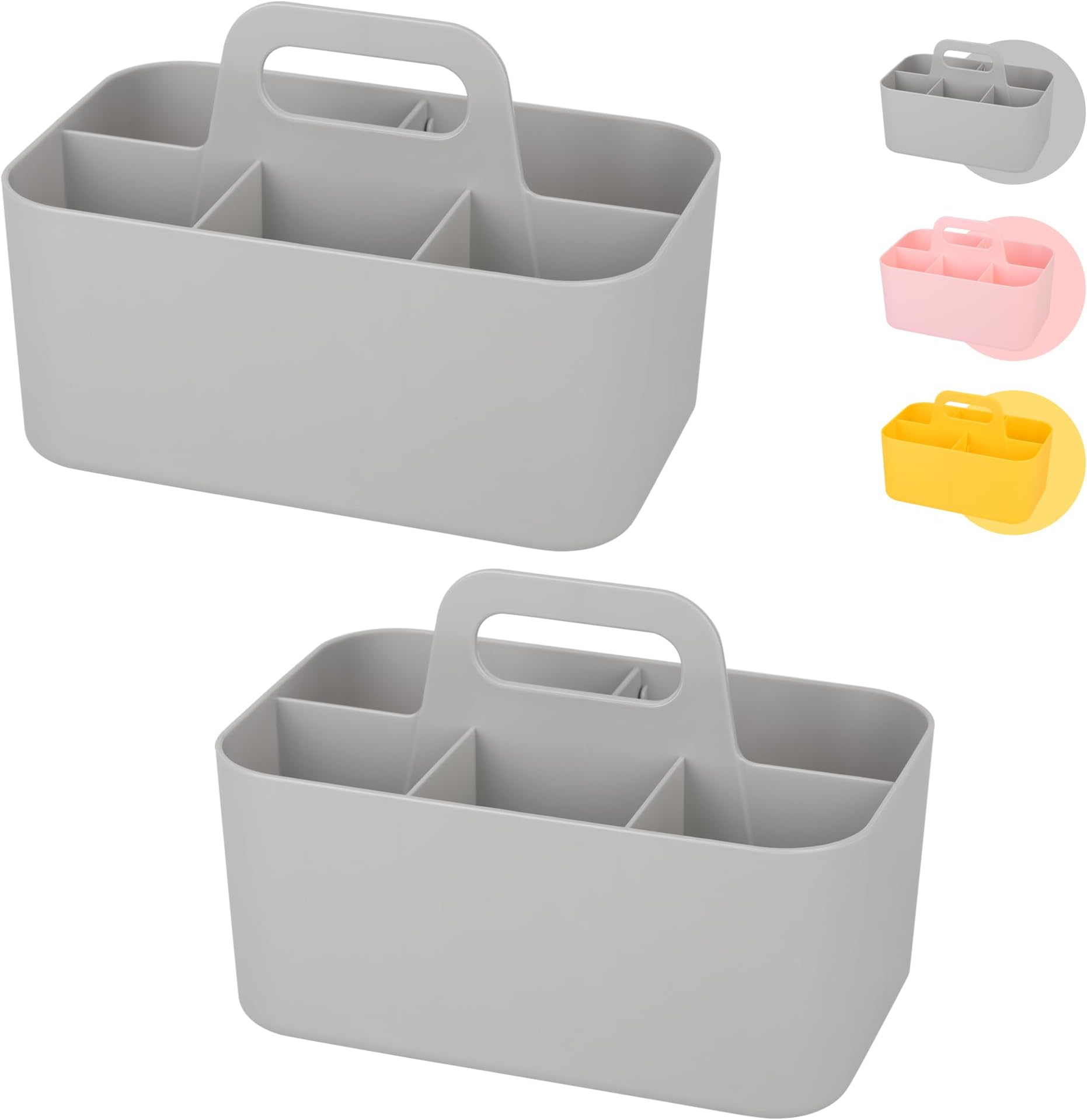 Amazon.com : Multiuse Caddy Organizer with Handle - Stackable Plastic ...