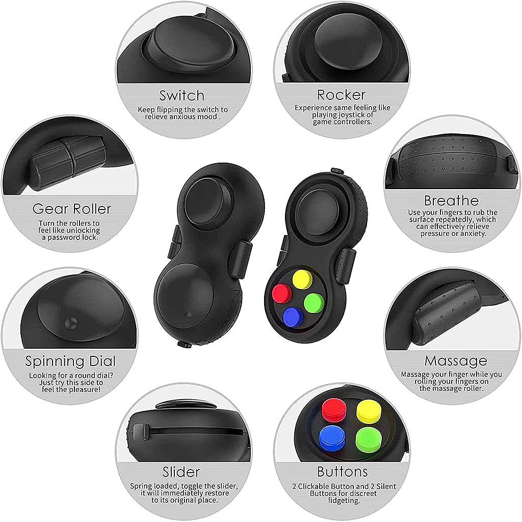 PATPAT® Fidget Pad with 8-Fidget Functions 2nd Generation Fidget Toy ...