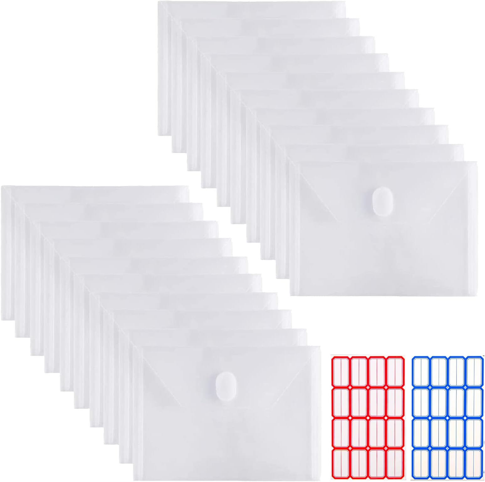 Amazon.com : Tatane 12 Packs Clear Plastic Small Envelope with Hook ...