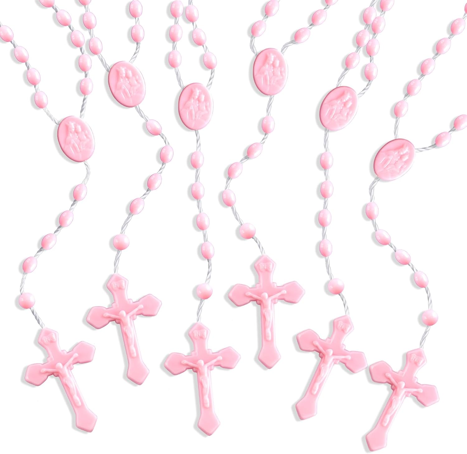 Amazon.com: NCPLYGOU 100 Pcs Plastic Rosary Bulk, 17 Inch Plastic ...