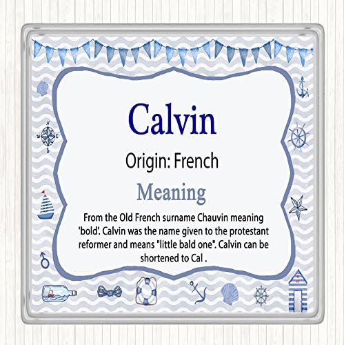 Calvin Name Meaning Drinks Mat Coaster Nautical : Amazon.co.uk: Home ...