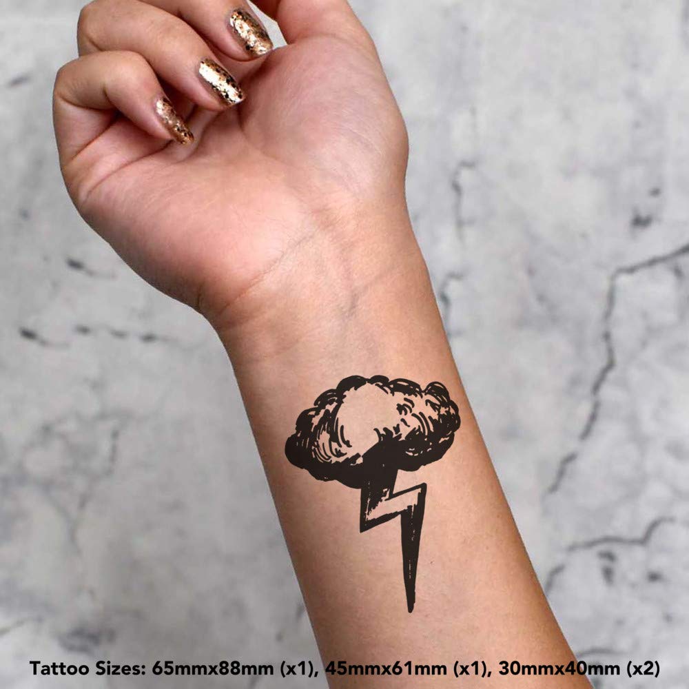 Storm Clouds Lightning Tattoo