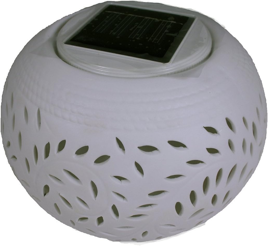 Set of 2 Colour Changing LED Garden Solar Filigree Table Lights ...