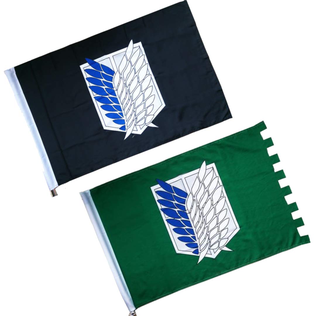 Buy OYSTERBOY 38" x 25" 2pcs Attack on Titan Anime Survey Corps Cosplay ...