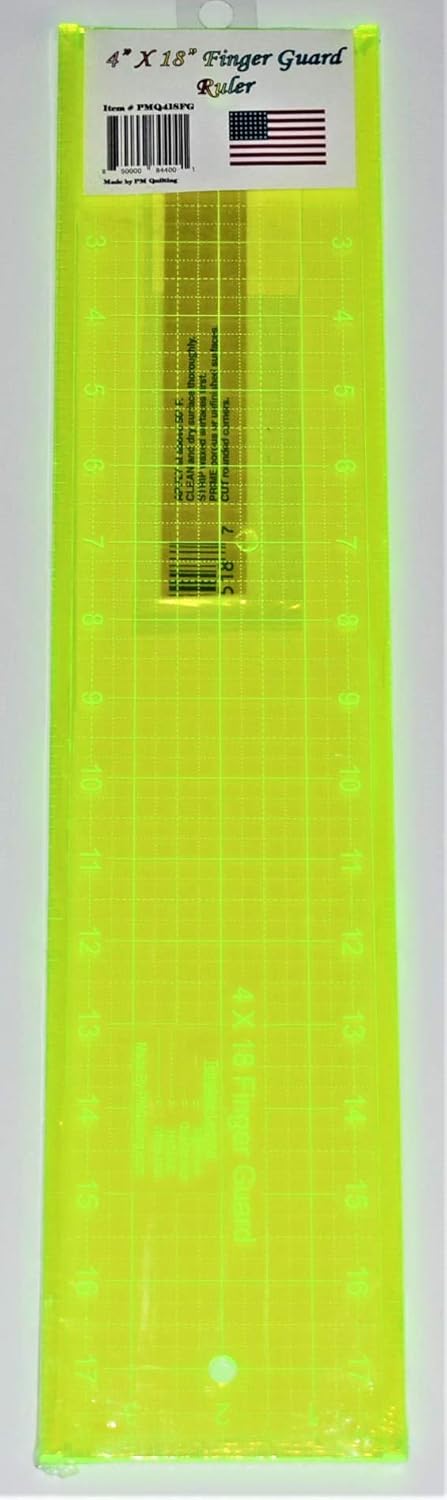 Amazon.com: Acrylic Glow Edge Ruler with Finger Guard 4"x18" : Office ...
