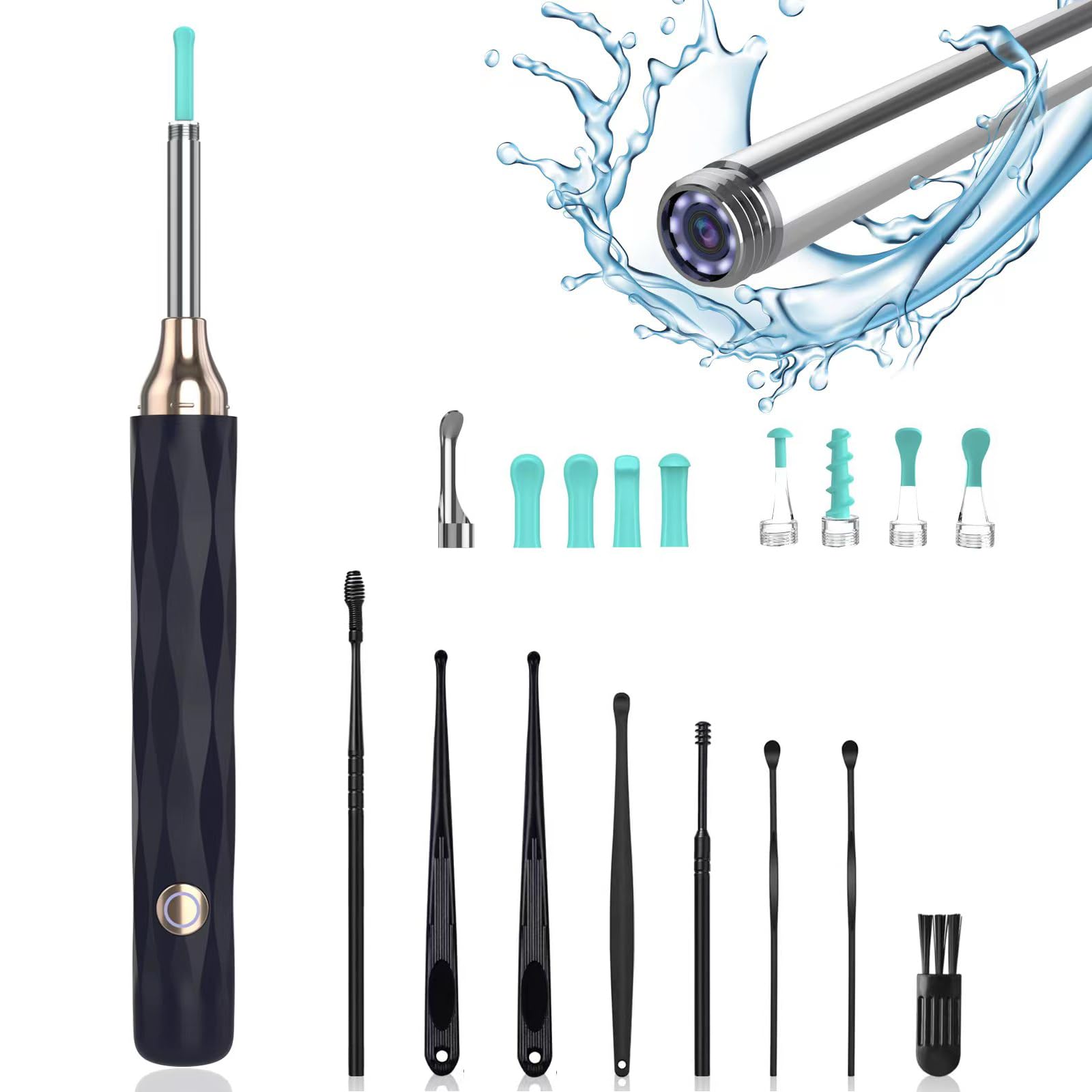 Ear Cleaner with Camera, RAHUKO Ear Wax Removal Tool Kit with ...