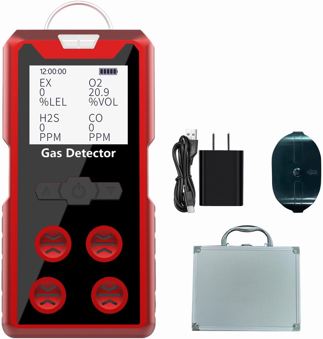 Portable H2S Monitor，H2s Monitor Clip On 0~100ppm，H2S Gas Detector with ...