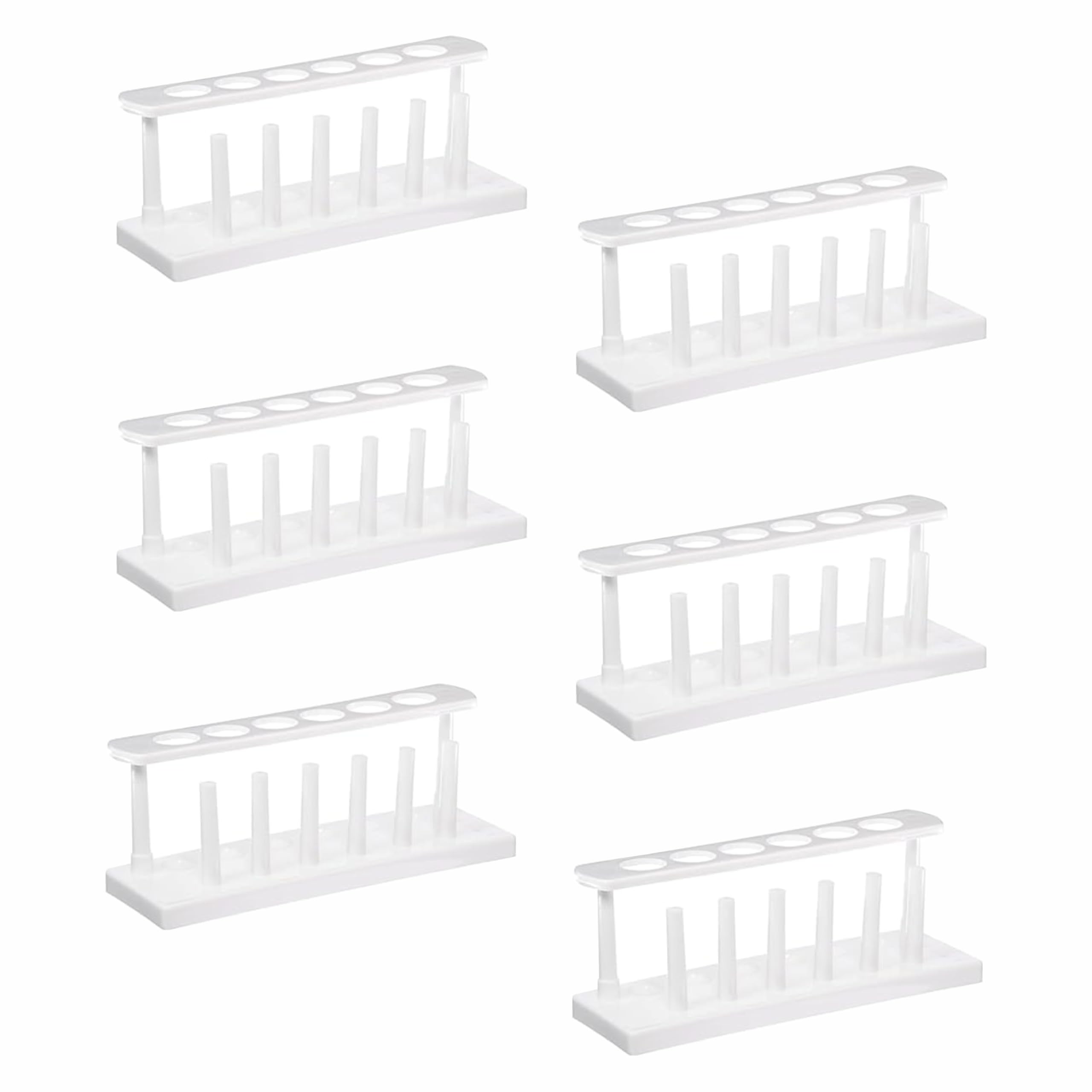 Bello Polypropylene Plastic Test Tube Reck with Drying Pins, 6 Tube ...
