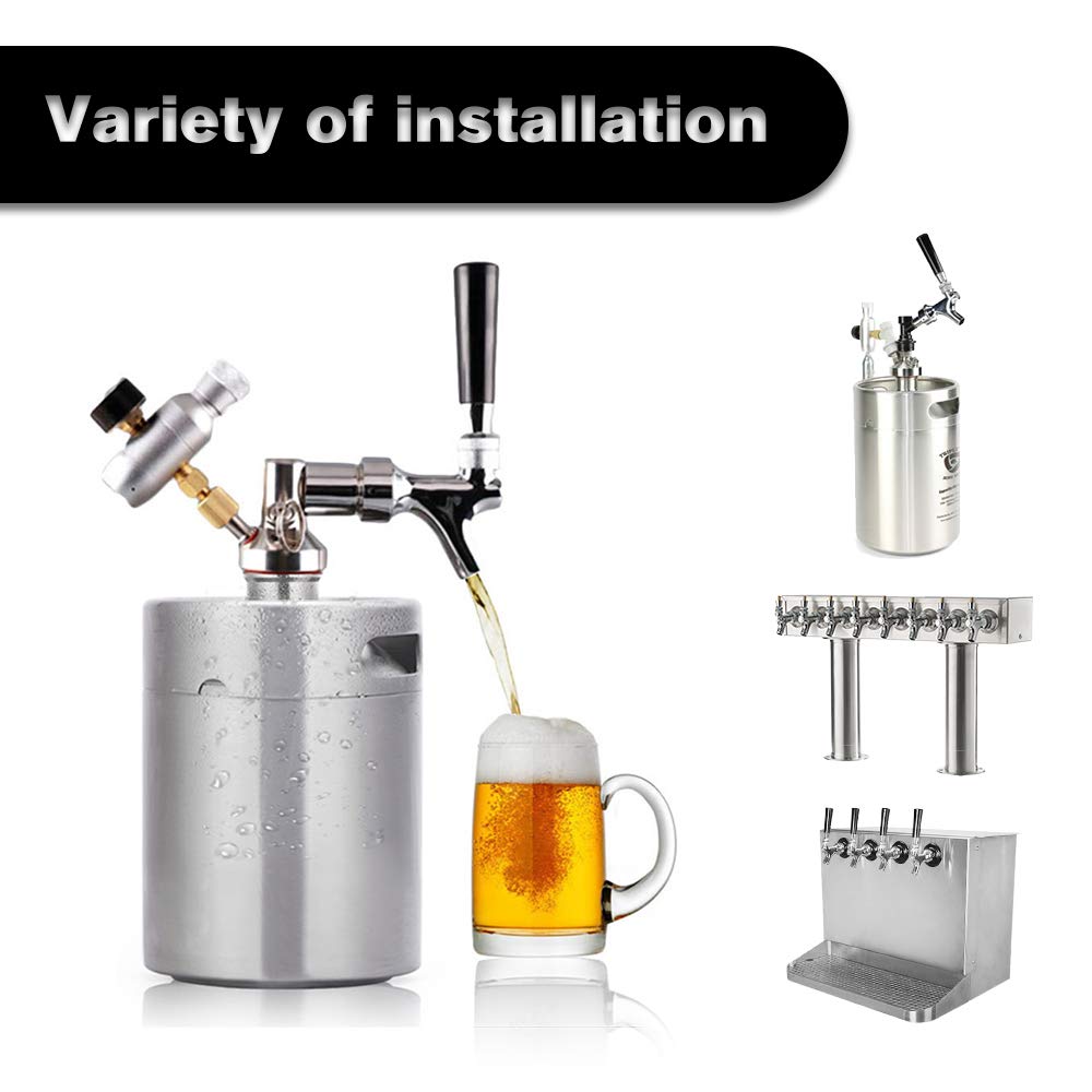 Snapklik.com : FERRODAY Stainless Steel Core Draft Beer Faucet Polished ...