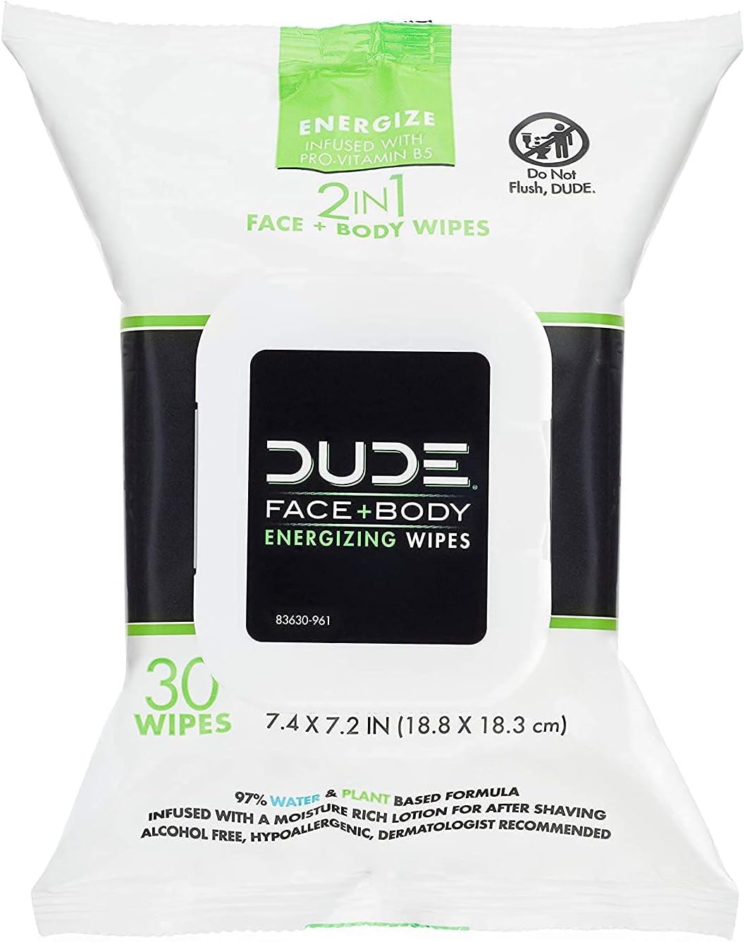 Amazon.com : Dude Wipes - 3 Pack, 90 Wipes, Infused with Energizing Pro ...