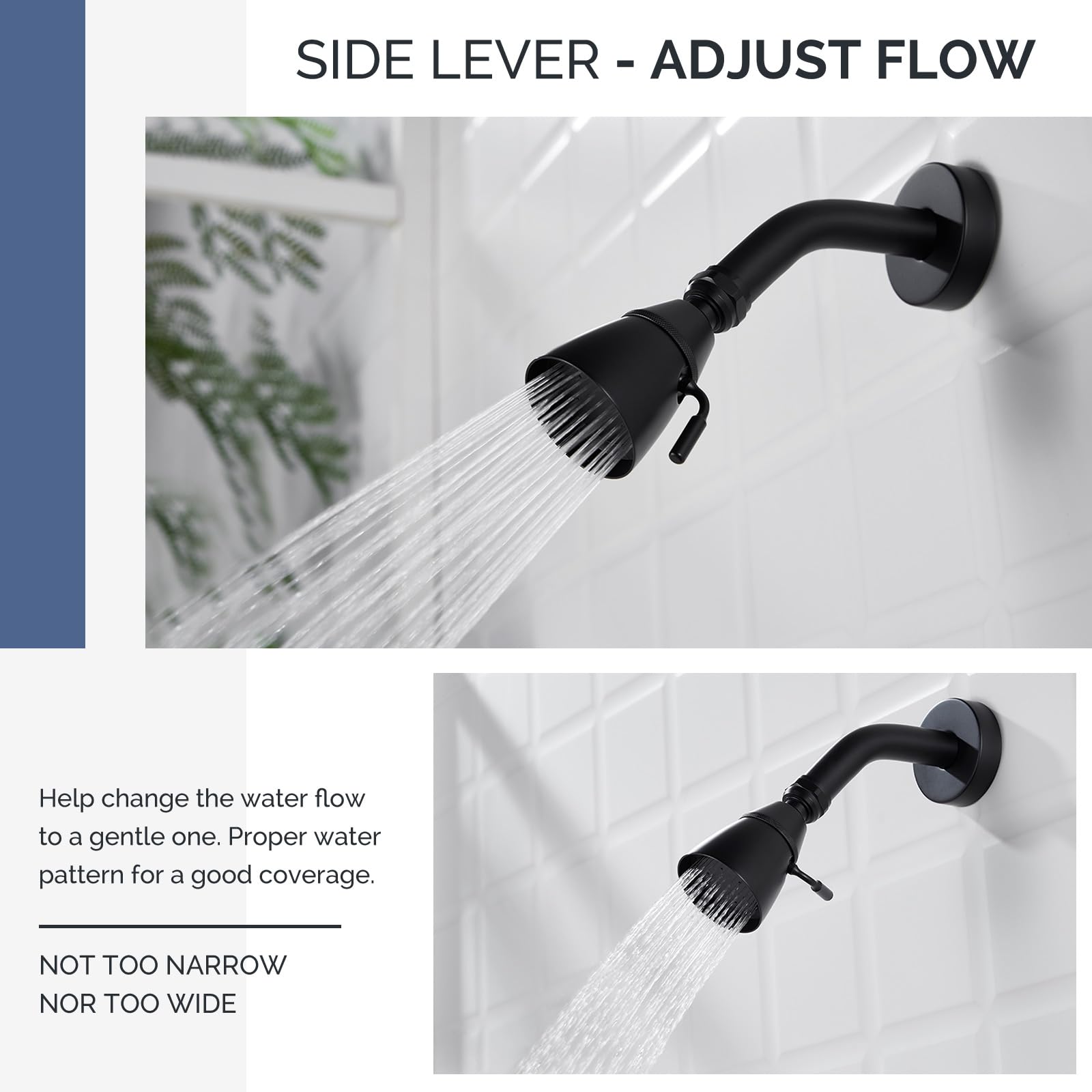 Snapklik.com : Shower Head, Brass High Flow Shower Spray Head ...