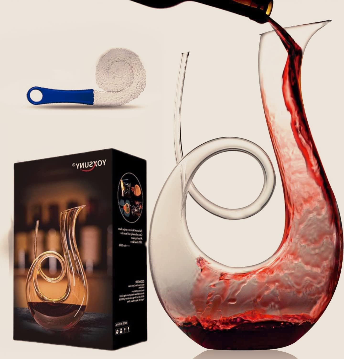Amazon.com | Wine Decanters by YOXSUNY with Swan Shaped Design 1.6L ...