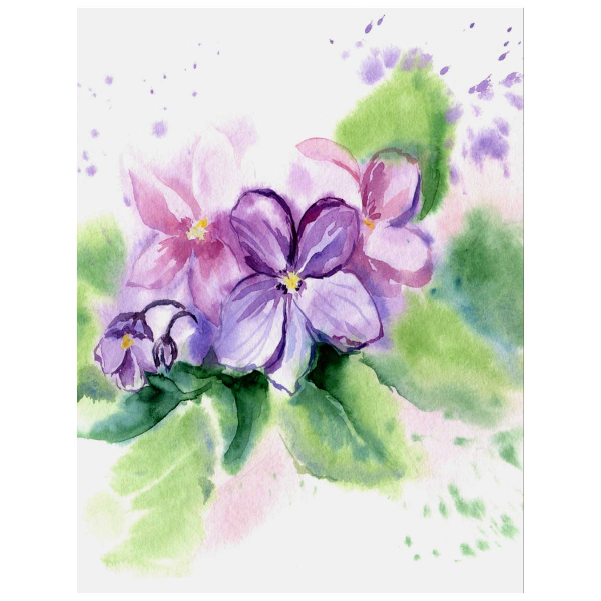African Violet Painting
