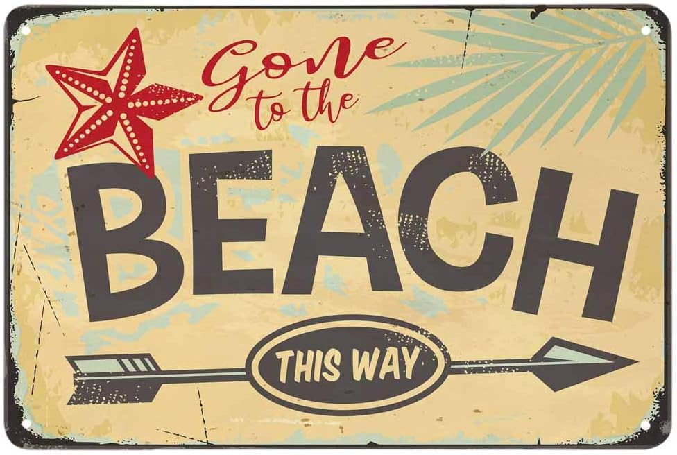 Amazon.com: ARTCLUB Vintage Surf Shop Metal Tin Sign, Sun Surfer ...