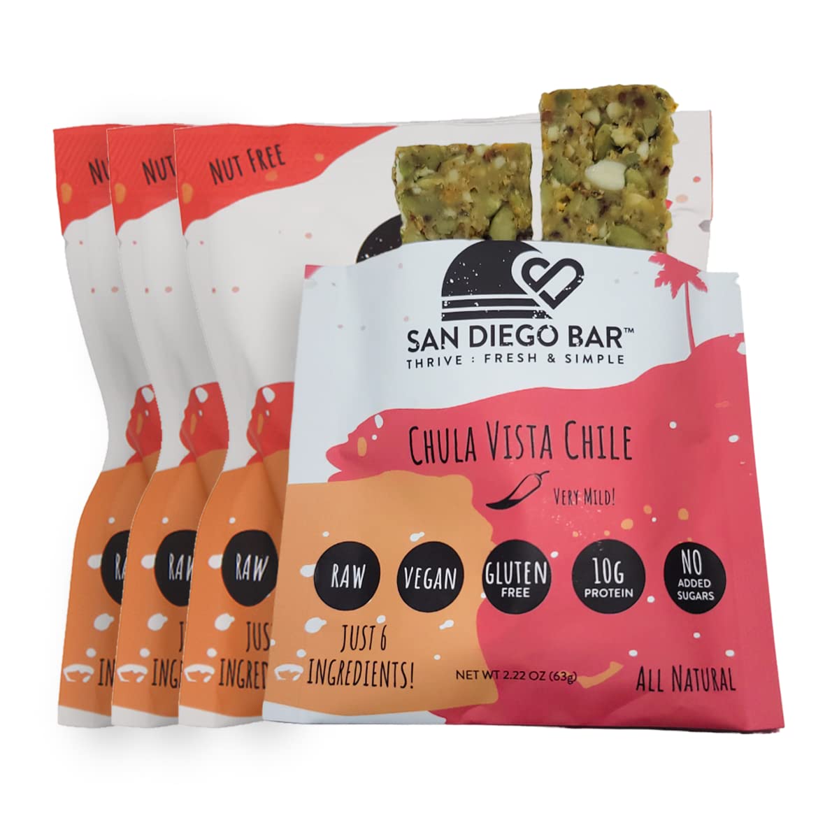 Amazon.com : San Diego Bar-Chula Vista Chile | Chile Mild Heat | RAW ...