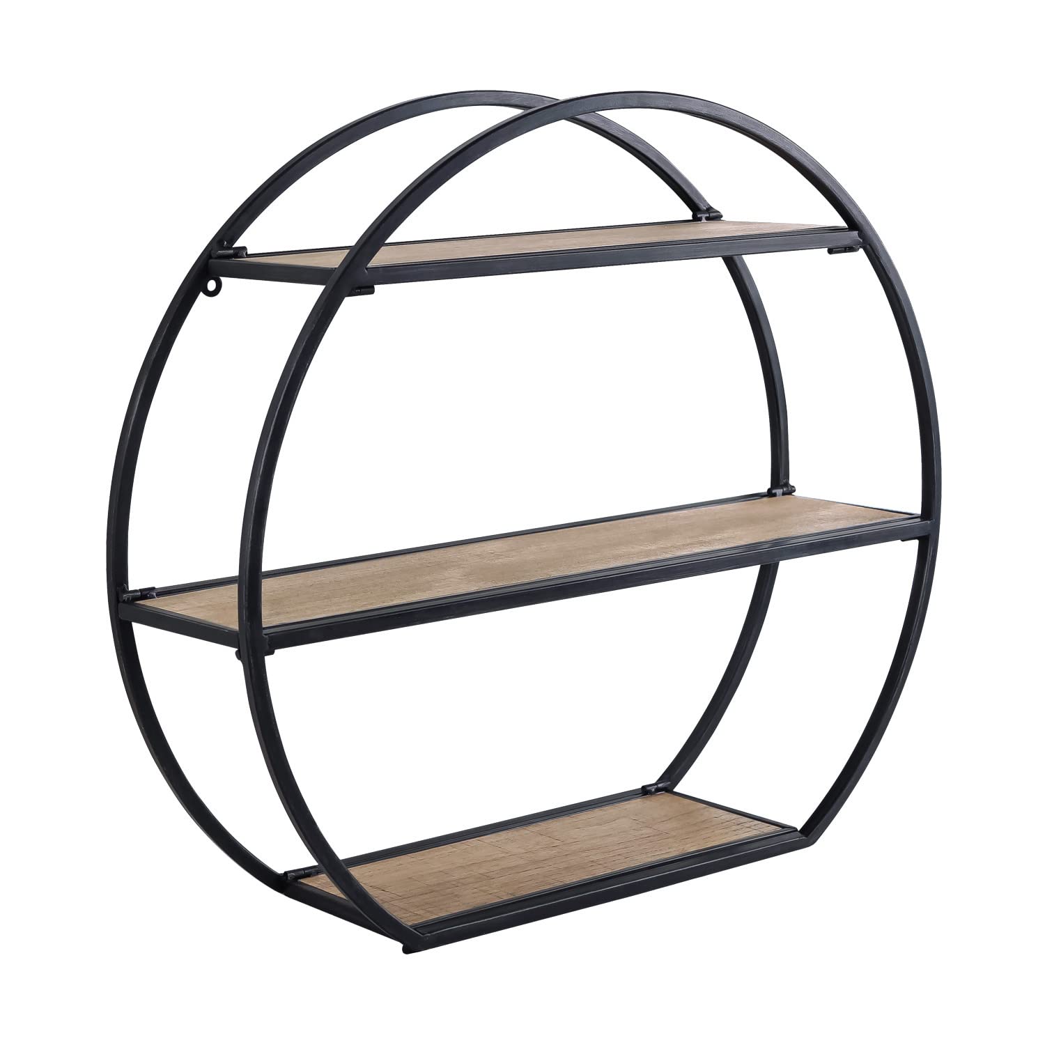Amazon.com: Synovana Industrial Style Semi-Circle Shaped Wall Shelves ...
