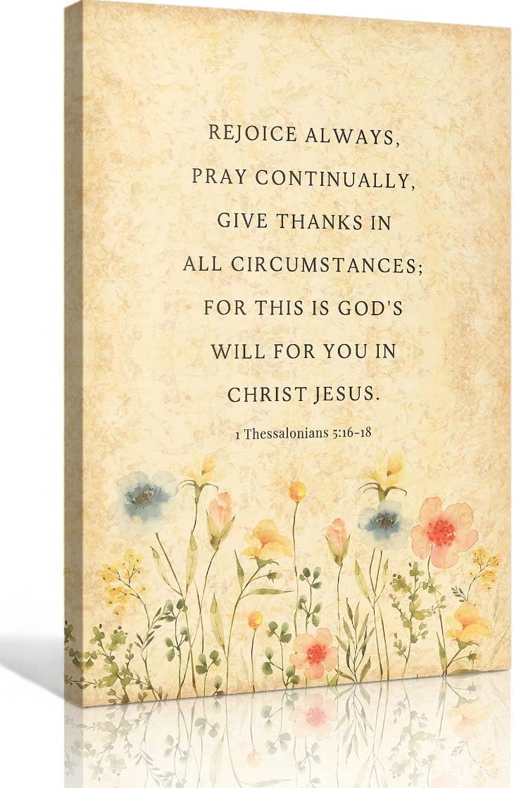 Amazon.com: Pejinlu 1 Thessalonians 5 16-18 Rejoice Always, Pray ...
