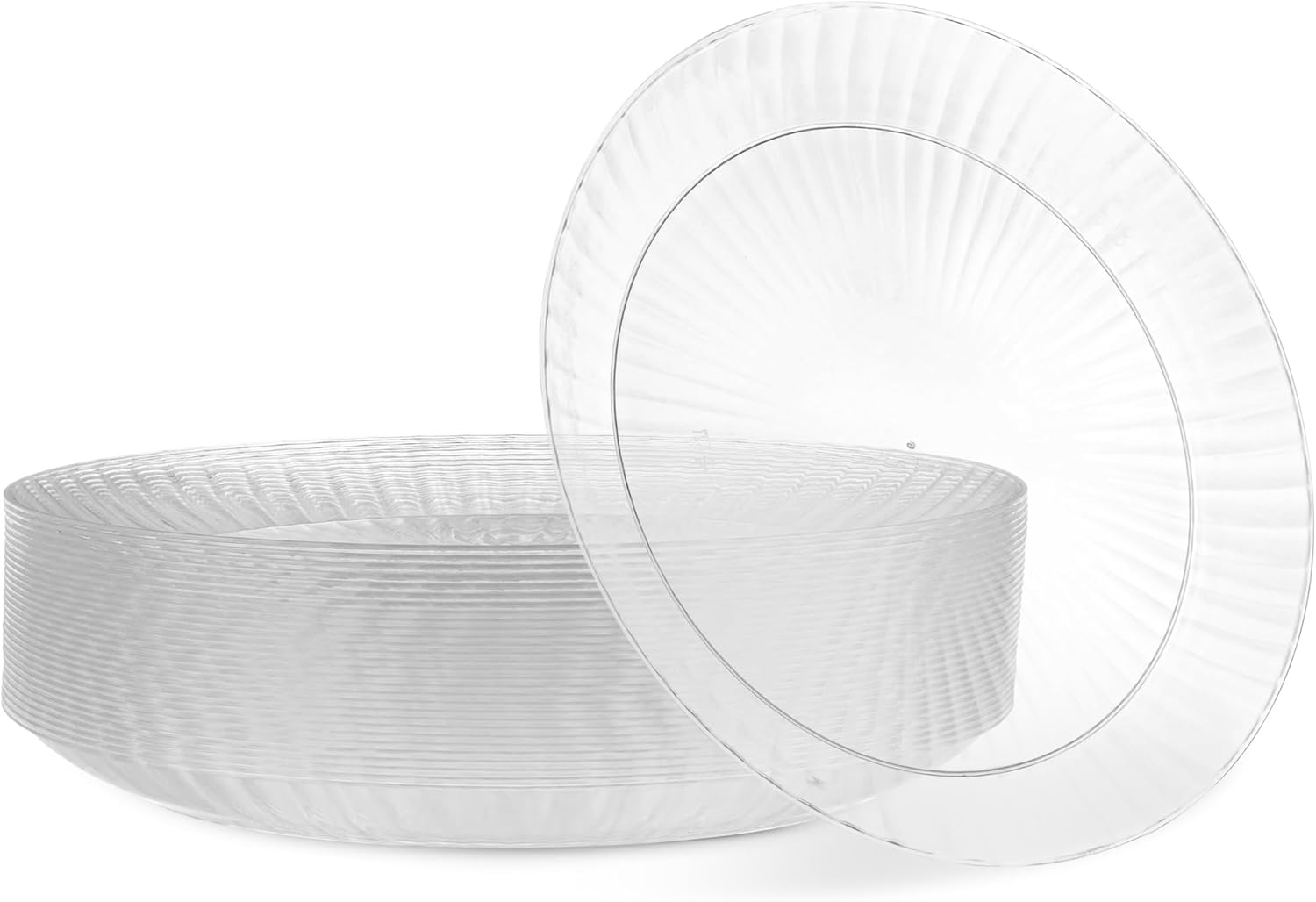 Amazon.com: PLASTICPRO 30 Pack Crystal Like Clear Disposable 7 inch ...