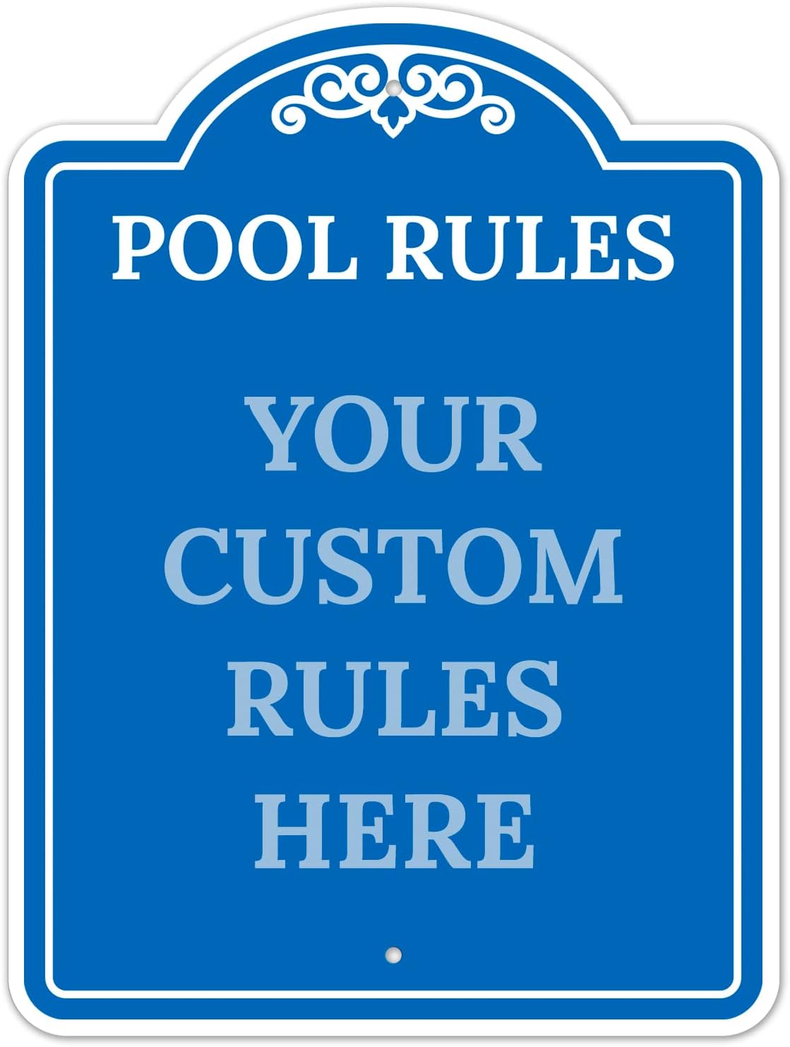 Amazon.com: Sigo Signs, Custom Pool Rules Sign Personalized Swimming ...