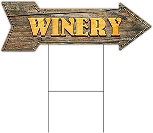 Amazon.com: SignMission Corrugated Plastic Arrow Sign With Single Sided ...