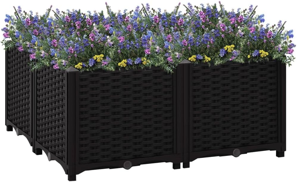 Amazon.com: PSFANMZX Raised Bed,Planters for Outdoor Plants,Garden ...