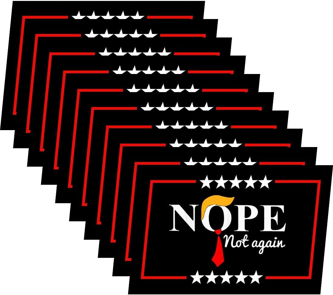 Amazon.com: 10 Pack Nope Not Again Funny Trump Saying Quote Anti Trump ...