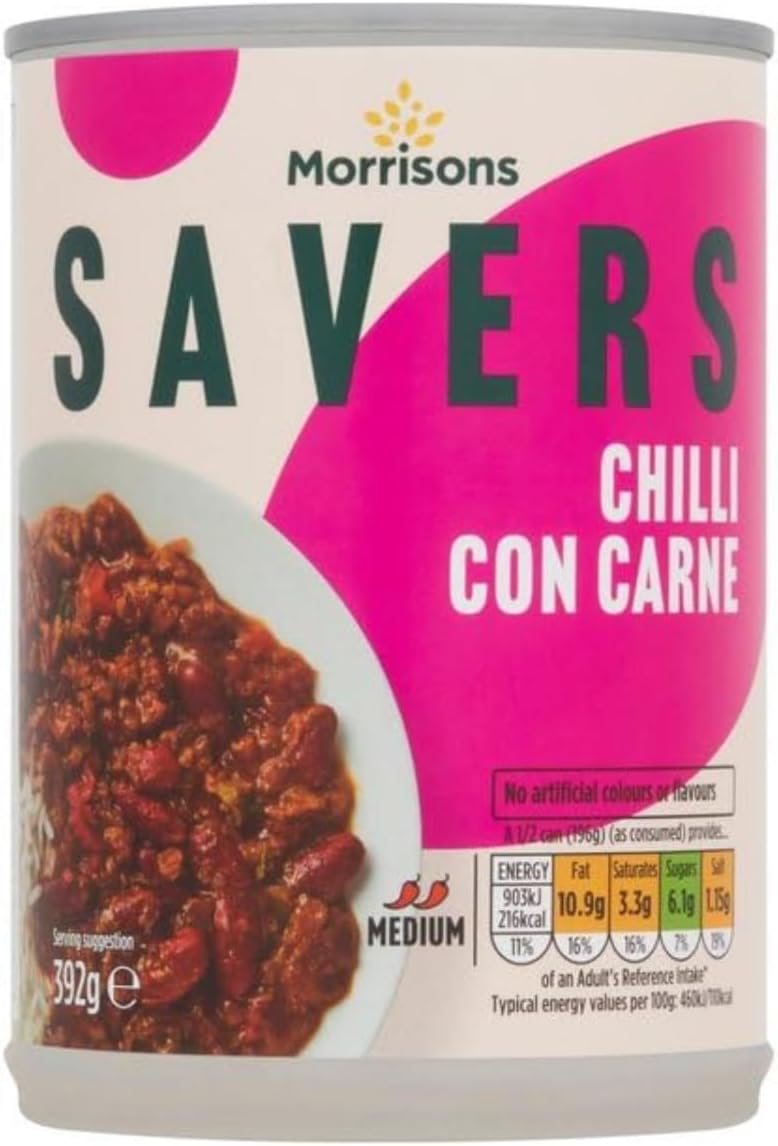 Morrisons Savers Chilli Con Carne, 392g : Amazon.co.uk: Grocery