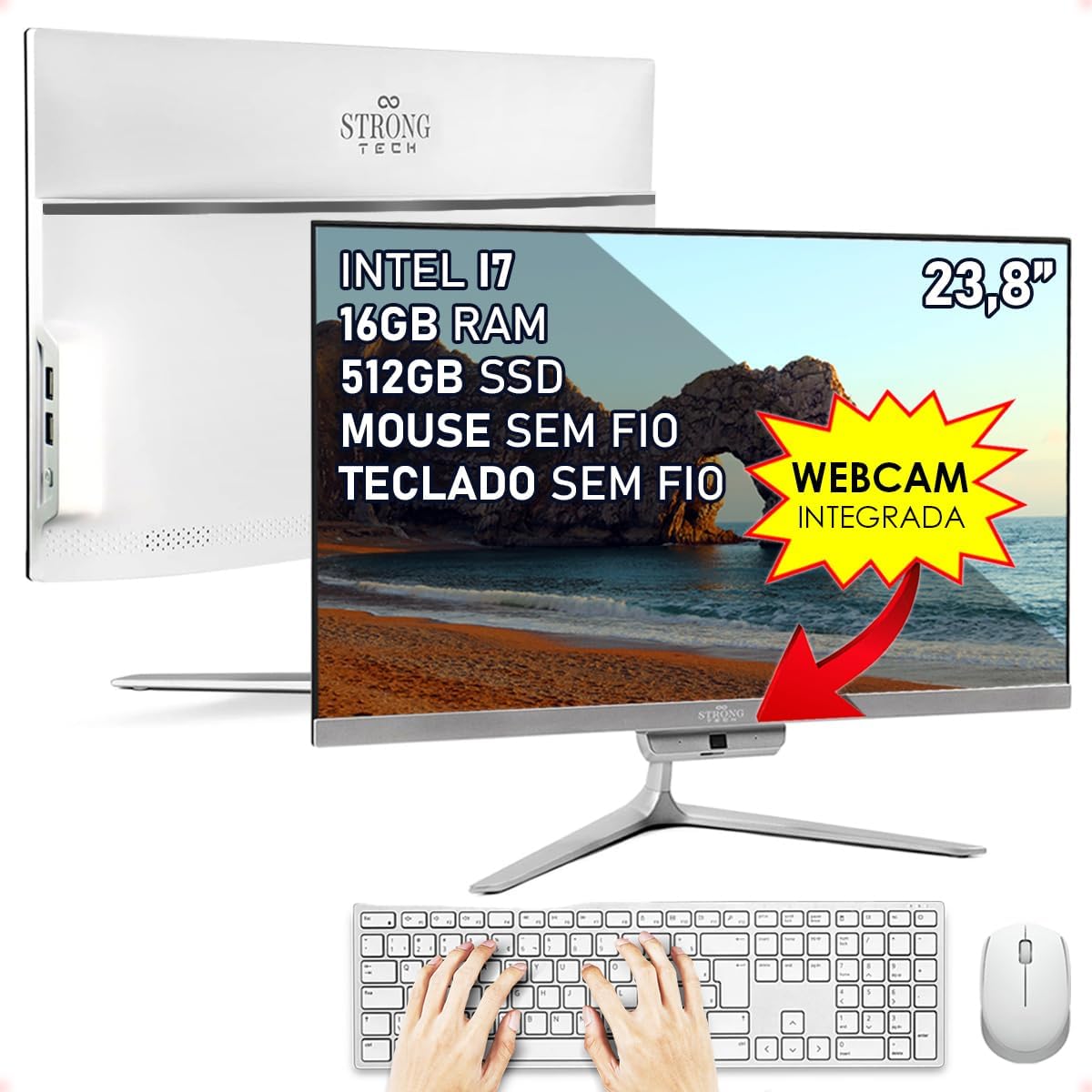 Computador Completo All In One Intel Core i7 21,5" Full HD 16GB SSD ...