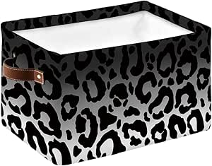 Amazon.com: Large Capacity Storage Bins Ombre Leopard Print Black White ...