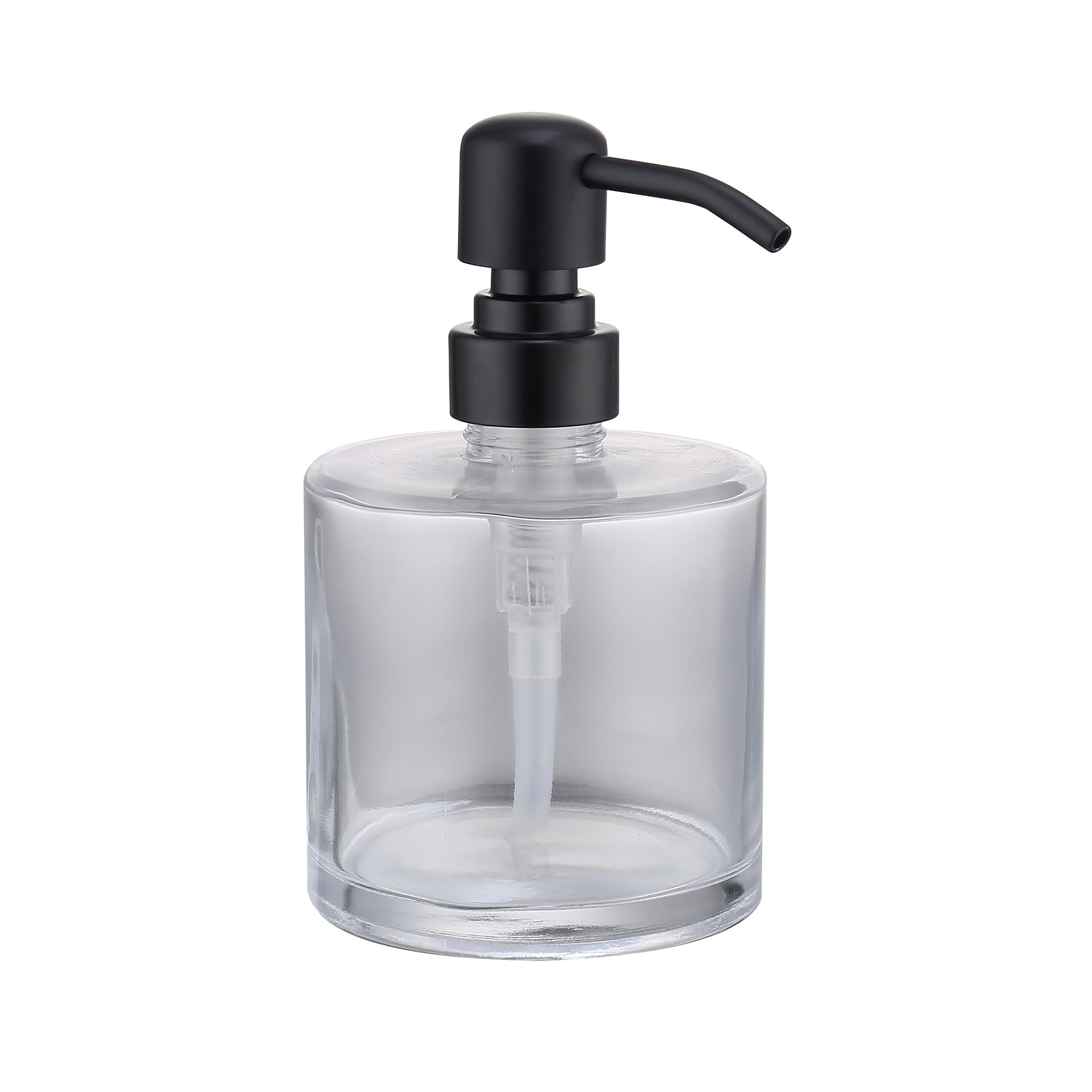 Amazon.com: Pirooso Clear Glass Soap Dispenser with Rust Proof ...