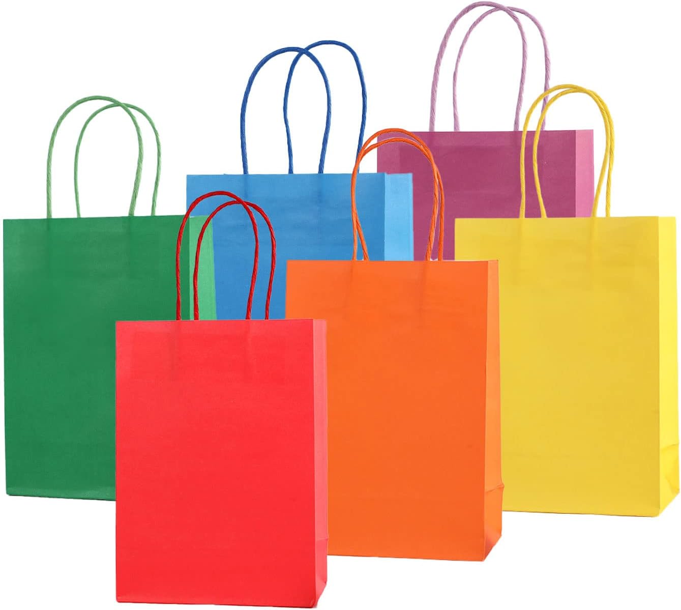 Amazon.com: Tim&Lin Small Rainbow Paper Bag with Handle,Mini Party ...