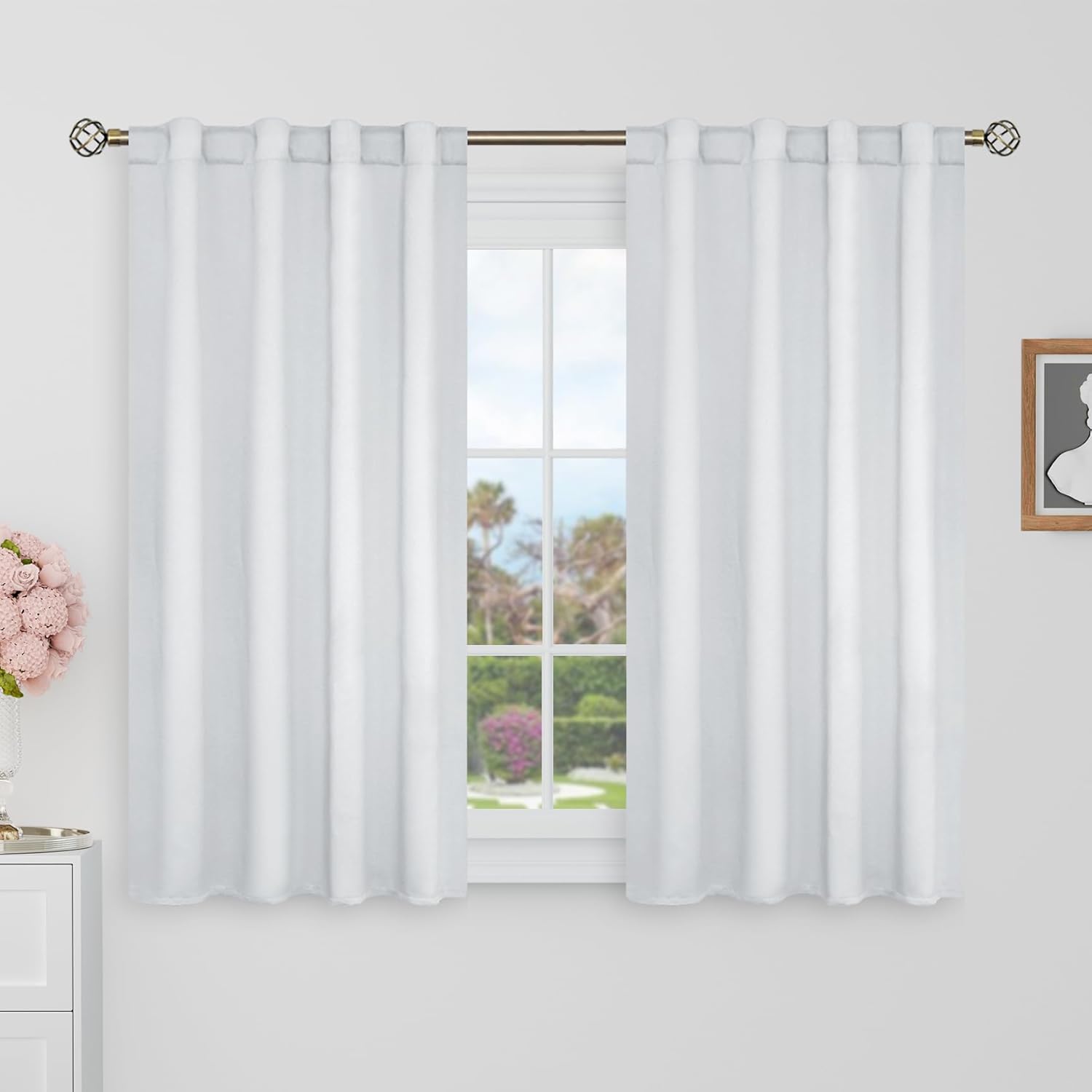 Amazon.com: BGment 40 Inch Length Blackout Curtains for Cafe - 38 x 40 ...