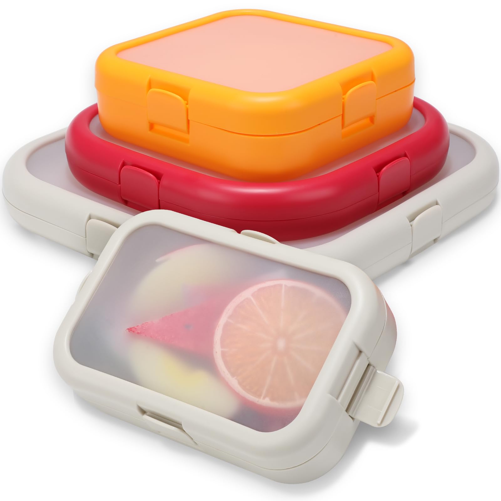 Amazon.com: Nuogo 4 Pcs Silicone Fruit Storage Box Anti-oxidation ...
