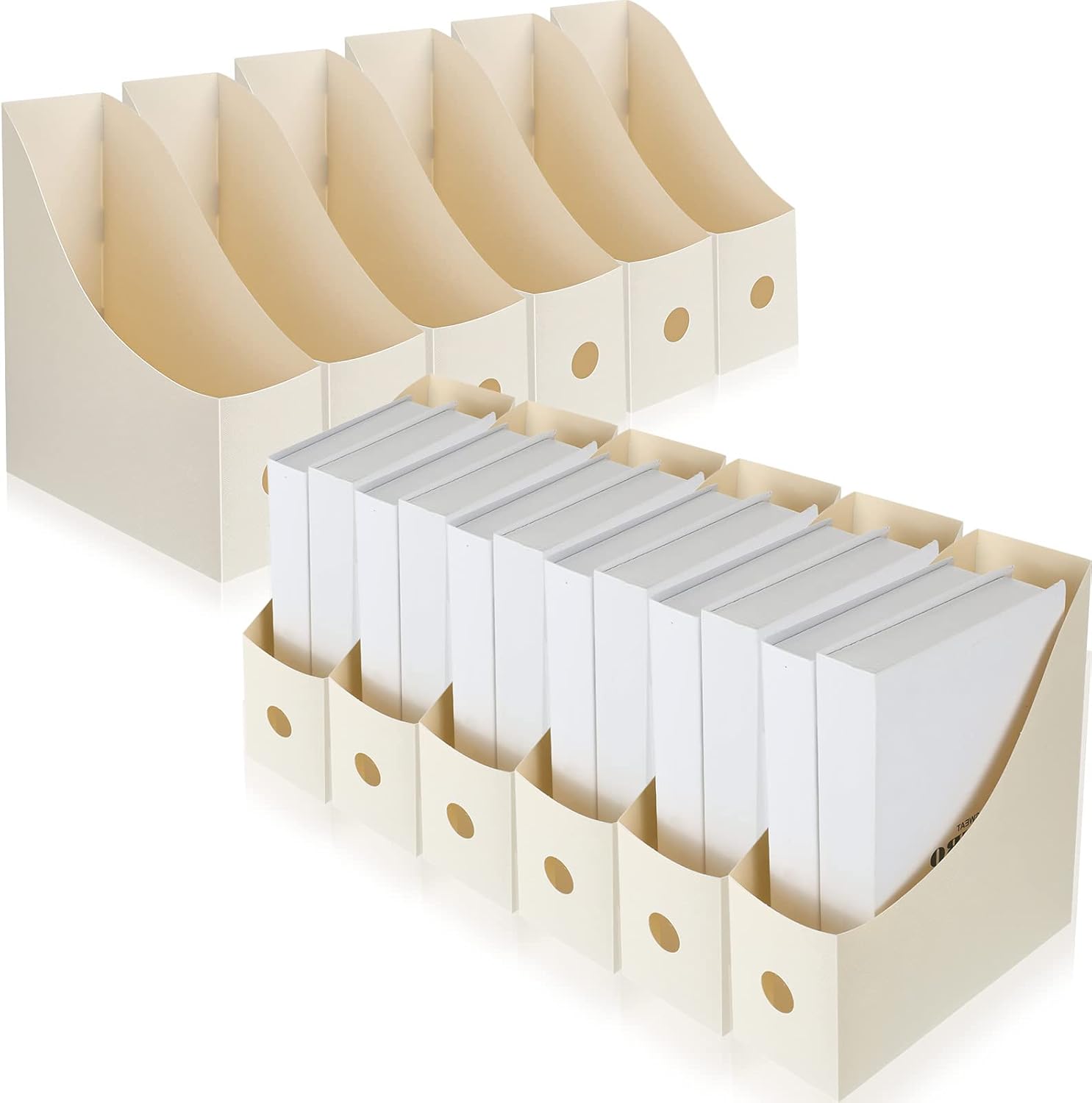 Amazon.com : 12 Pack Magazine File Holder Plastic Desk Organizer ...