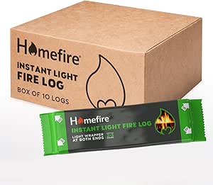 Homefire Natural Instant Light Fire Logs, for Open Fires, Multi-fuel ...