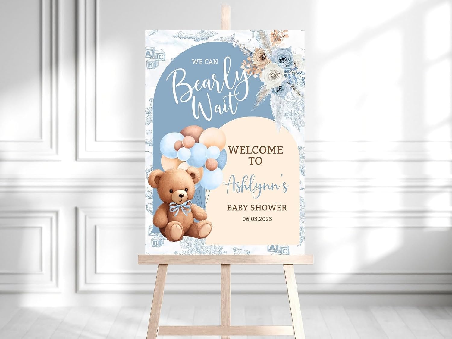 Amazon.com: Generic Baby Shower Sign, Editable We Can Barely Wait ...