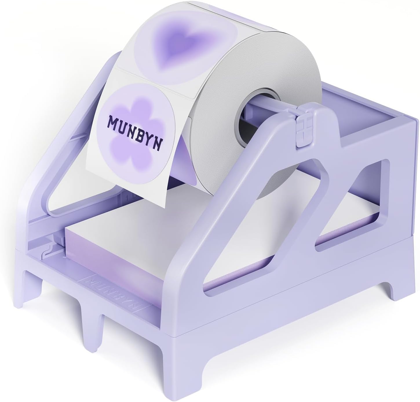 MUNBYN Label Holder for Rolls and Stack Fan-Fold Labels, ILH01, Purple ...
