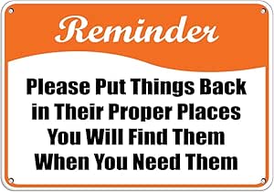 Amazon.com: Aluminum Horizontal Metal Sign Multiple Sizes Reminder ...