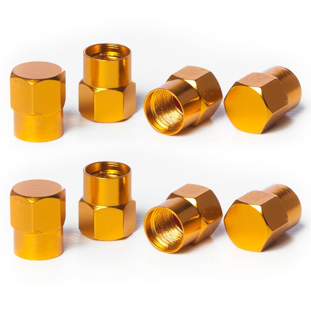 Amazon.com: Circuit Performance VC3 Series Gold Aluminum Valve Stem ...