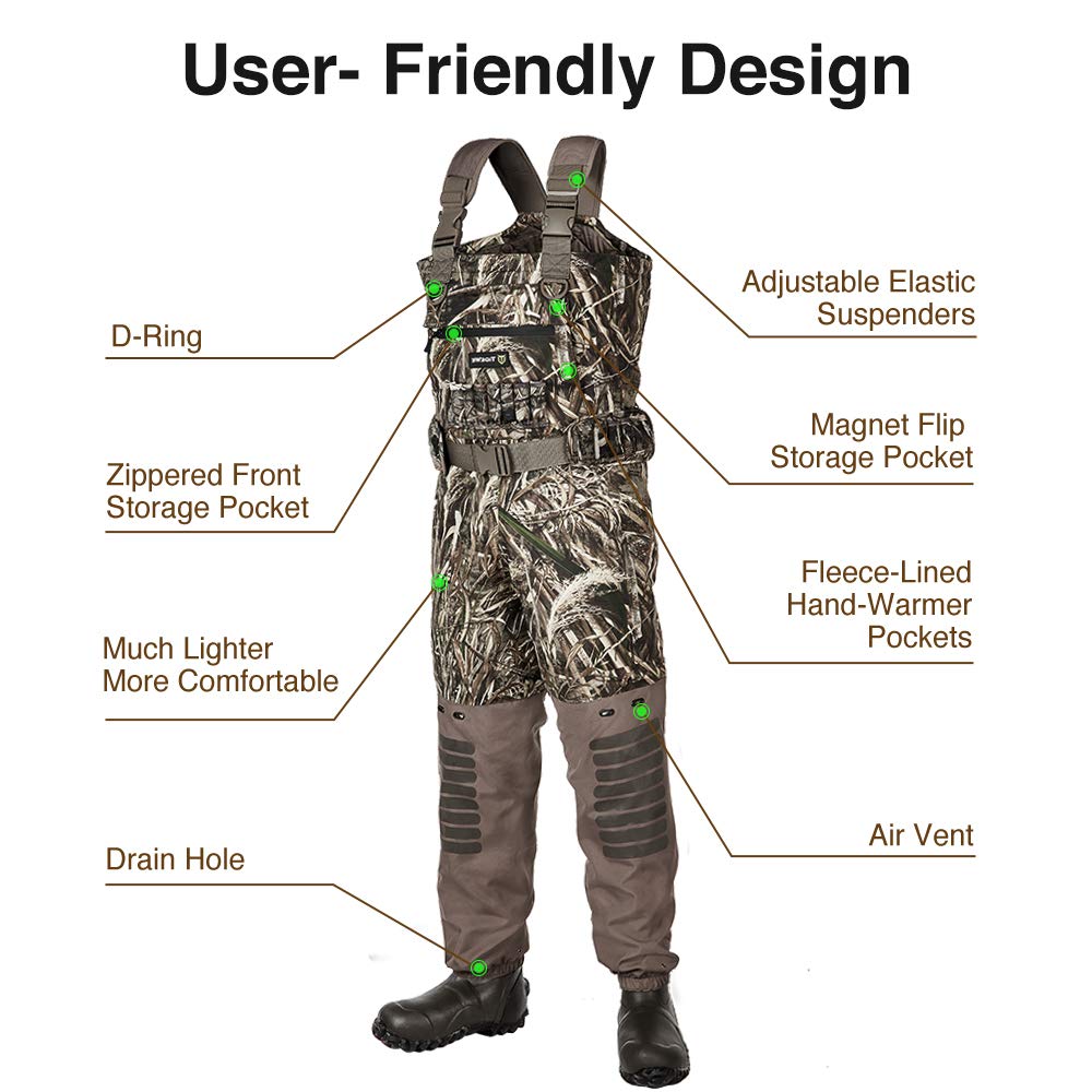 Snapklik.com : TIDEWE Breathable Insulated Chest Wader