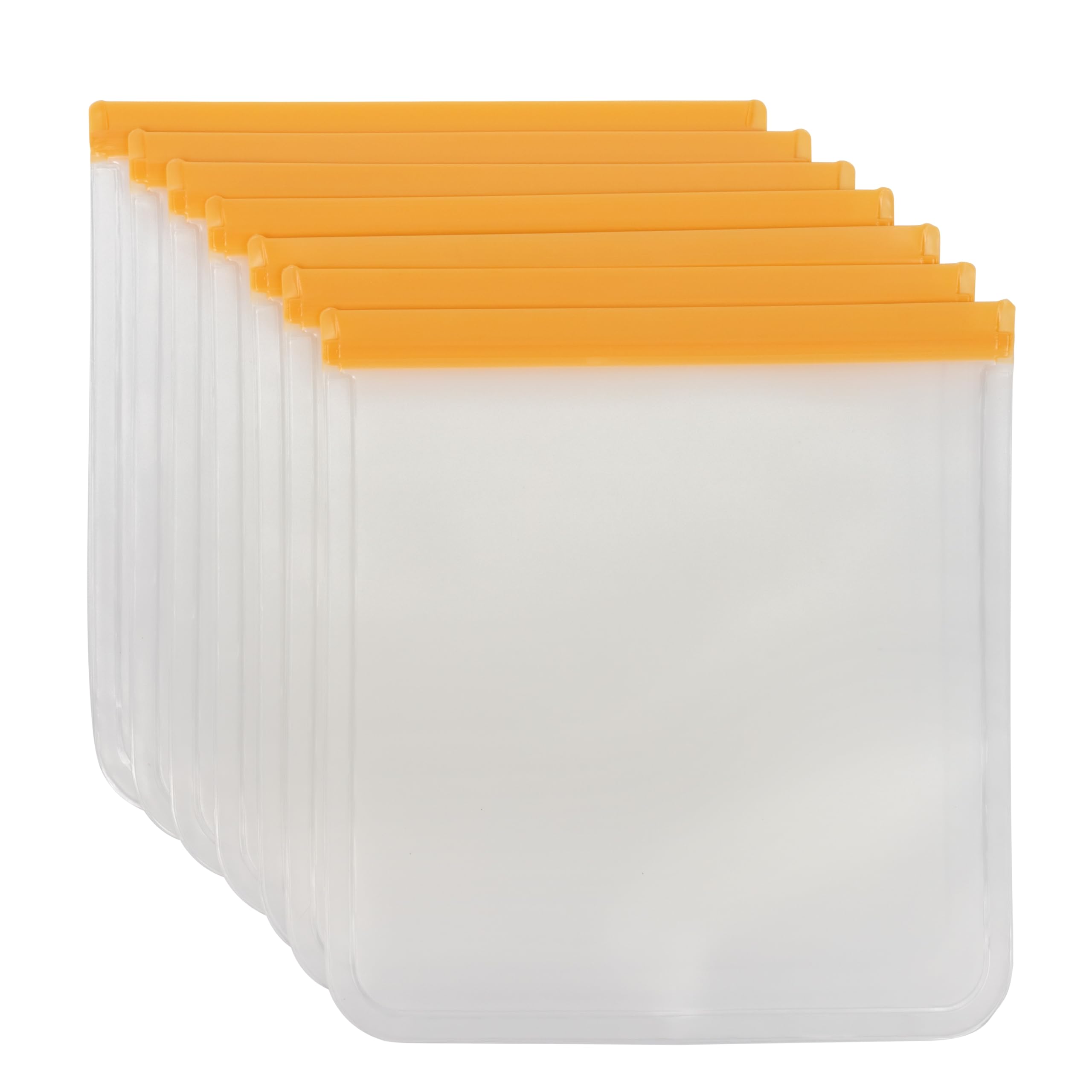 Amazon.com: Reusable Freezer Bags Large (7ct, 1 Gallon, Orange ...