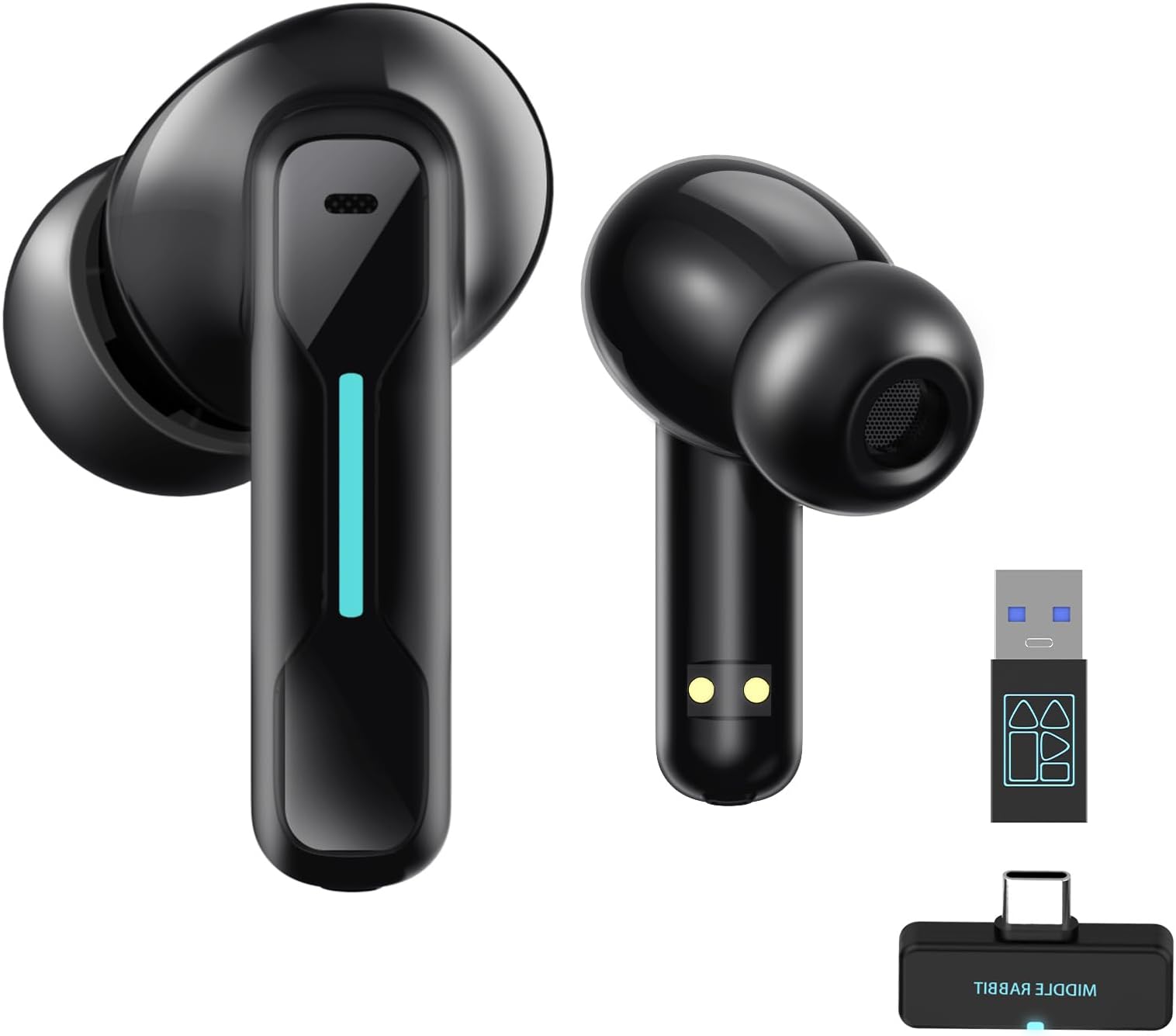 Amazon.com: Middle Rabbit SW4 USB Wireless Earbuds for PC and Laptop ...