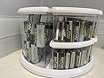 Deflecto Rotating Carousel Craft Organizer, 9-Canister, Includes 3" and ...