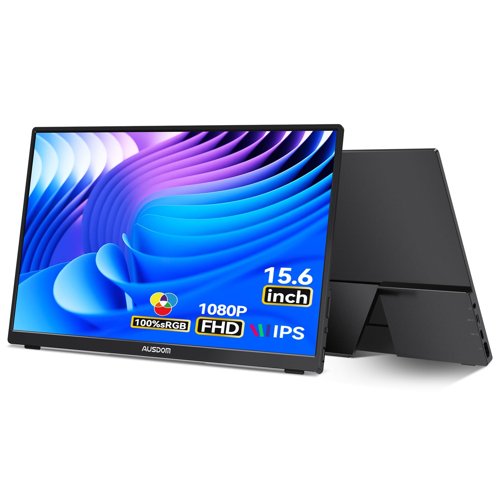 Snapklik.com : AUSDOM 15.6 Portable Monitor For Laptop: 15.6-inch 1080P ...