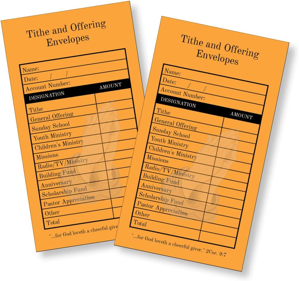 Amazon.com : Coin Envelope, Tithe and Offering Envelopes for Church ...