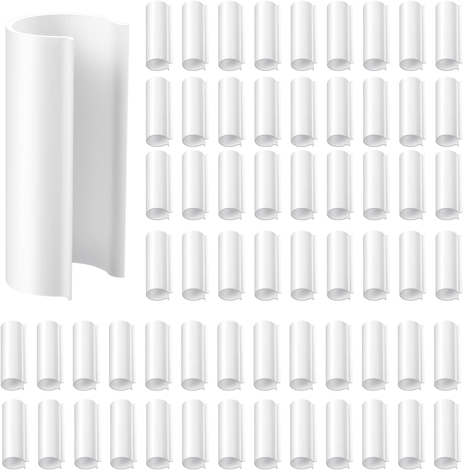 Snap Clamp EZ White 1/2 Inch X 4 Inches Wide for 1/2 PVC Pipe 10 per ...